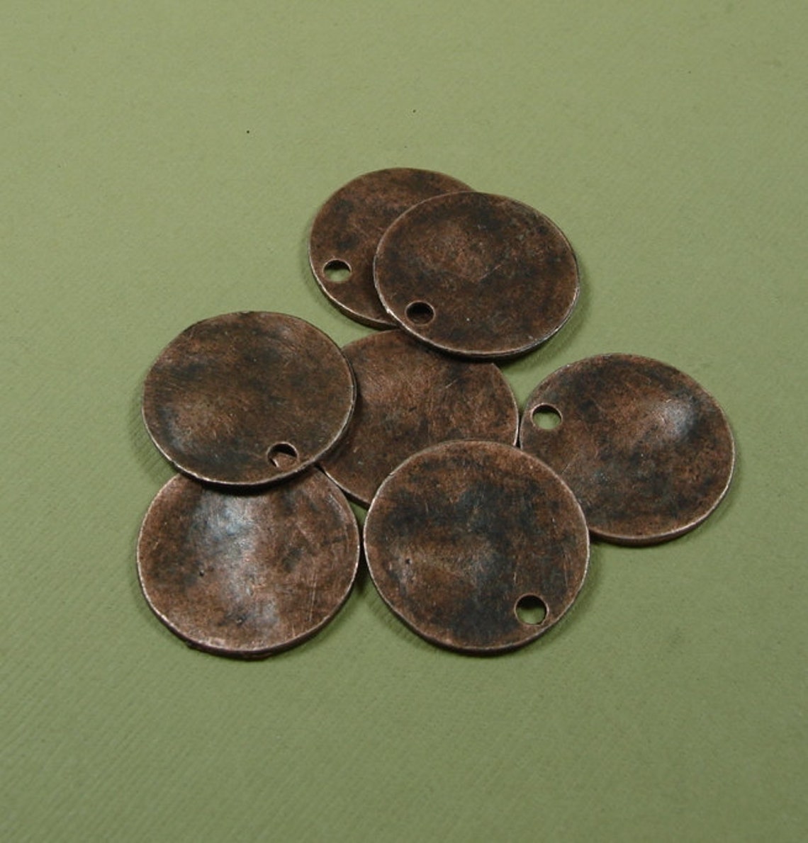 10 Pcs Antiqued Copper Plated Wavy Disc Stamping Blanks - Etsy