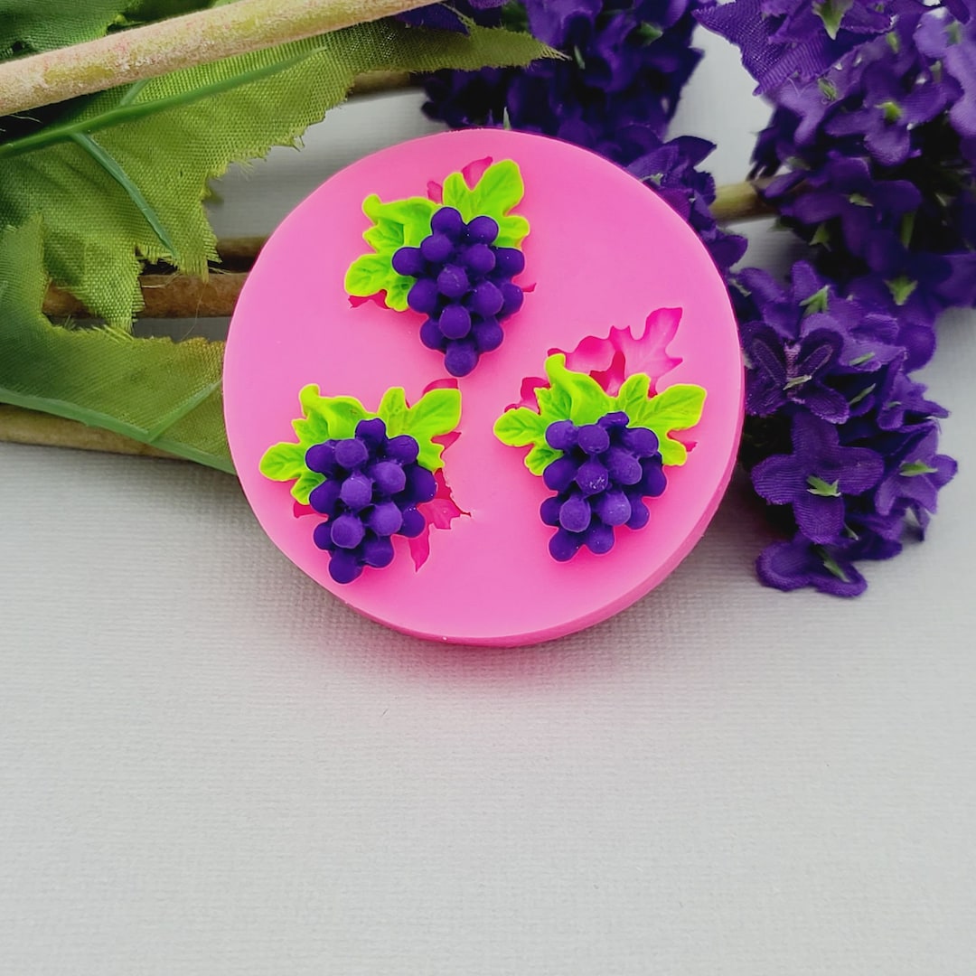 Grape Fruit Silicon Mold Flexible Silicone Mould for Crafts, Jewelry ...