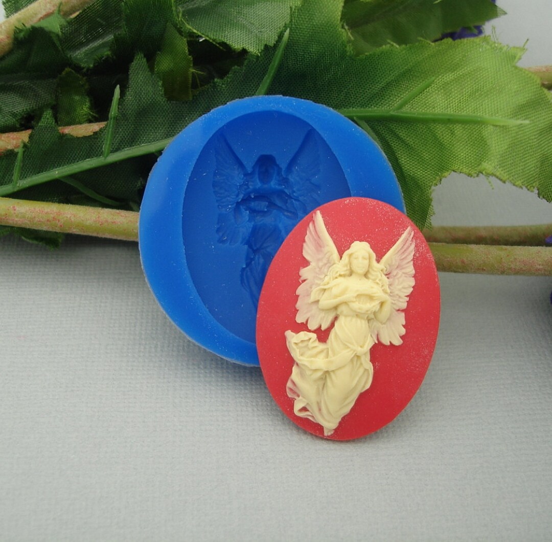 Silicone Mold Fairy With Wreath Flexible for Crafts, Jewelry, Resin ...