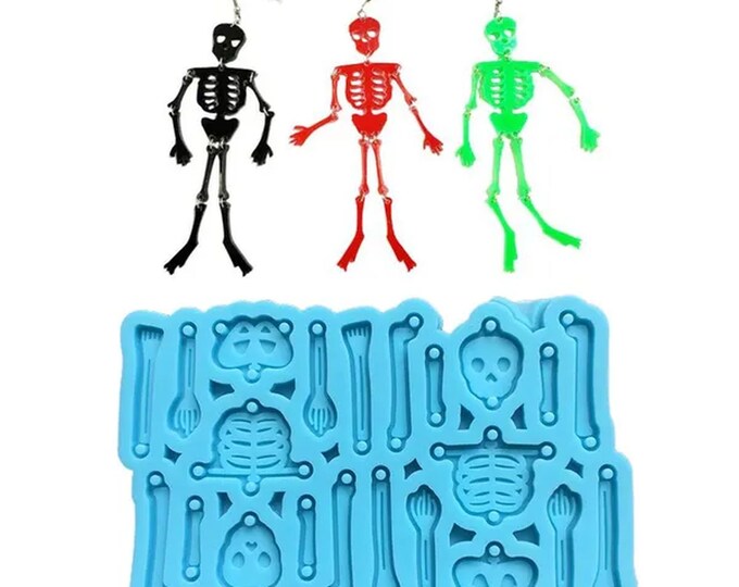 Skeleton Silicon Mold Flexible Silicone Mould for Crafts, Jewelry ...