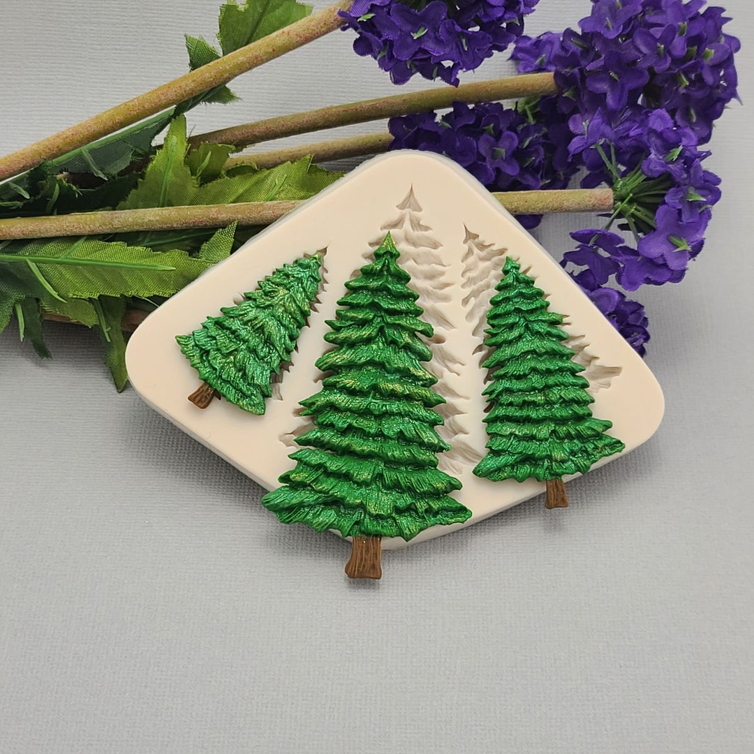 Christmas Tree Silicon Mold Flexible Silicone Mould Pine Tree for ...