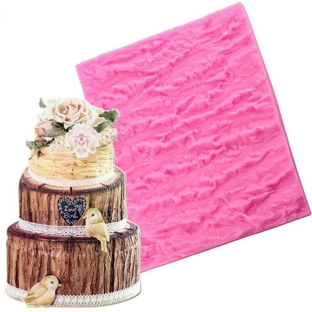 Wood Tree Bark Pattern Silicone Mold Fondant Mould Cake Decorating Tool ...