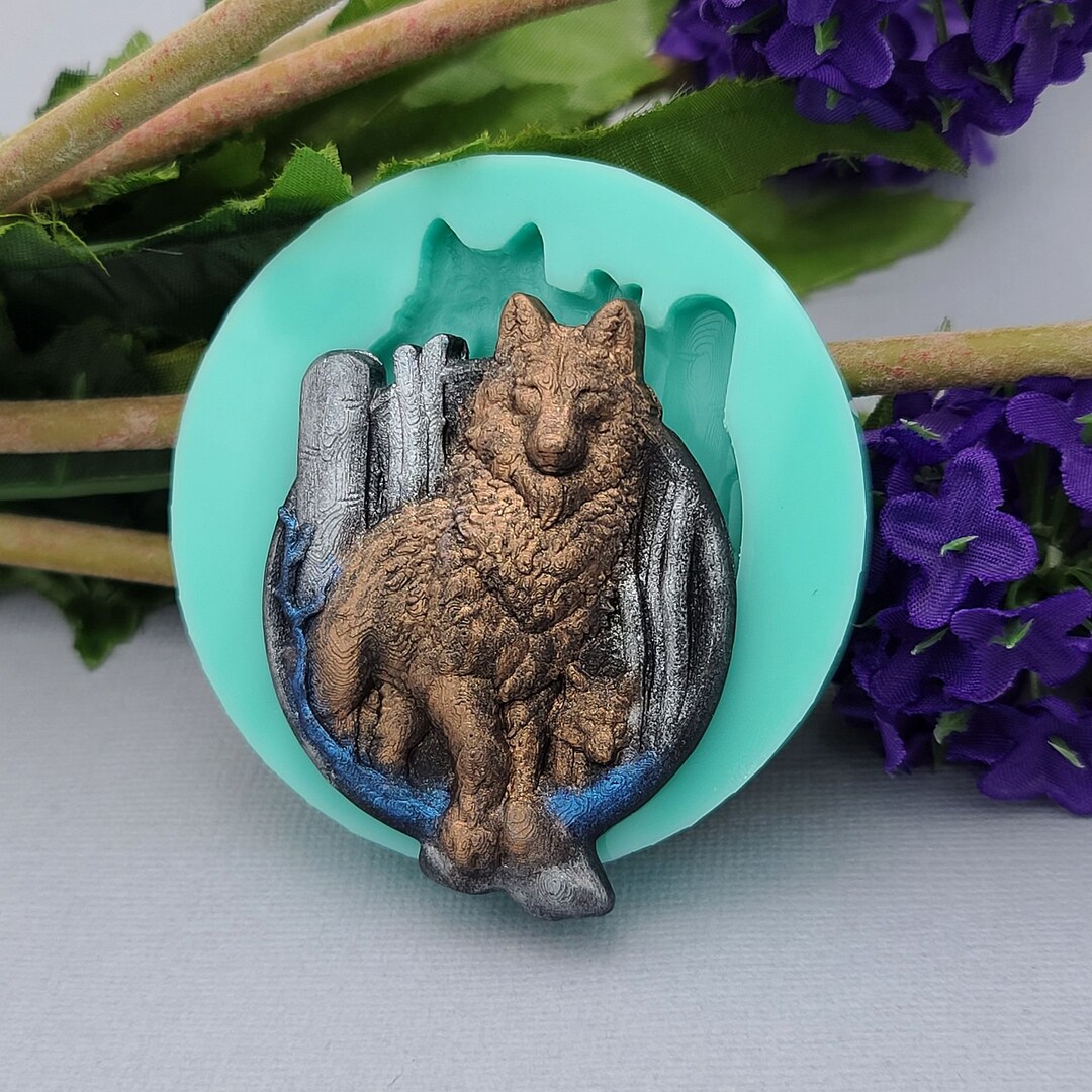 Wolf Family Silicon Mold Flexible Silicone Mould for Crafts, Jewelry ...