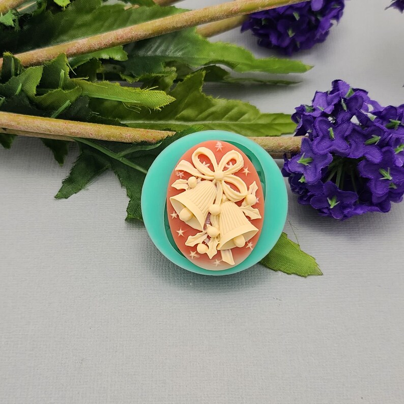 Silicone Mold Christmas Bell Flexible for Crafts, Jewelry, Resin ...