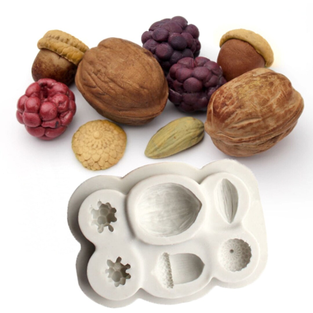 Nut Silicon Mold Flexible Silicone Mould for Crafts, Jewelry, Resin ...