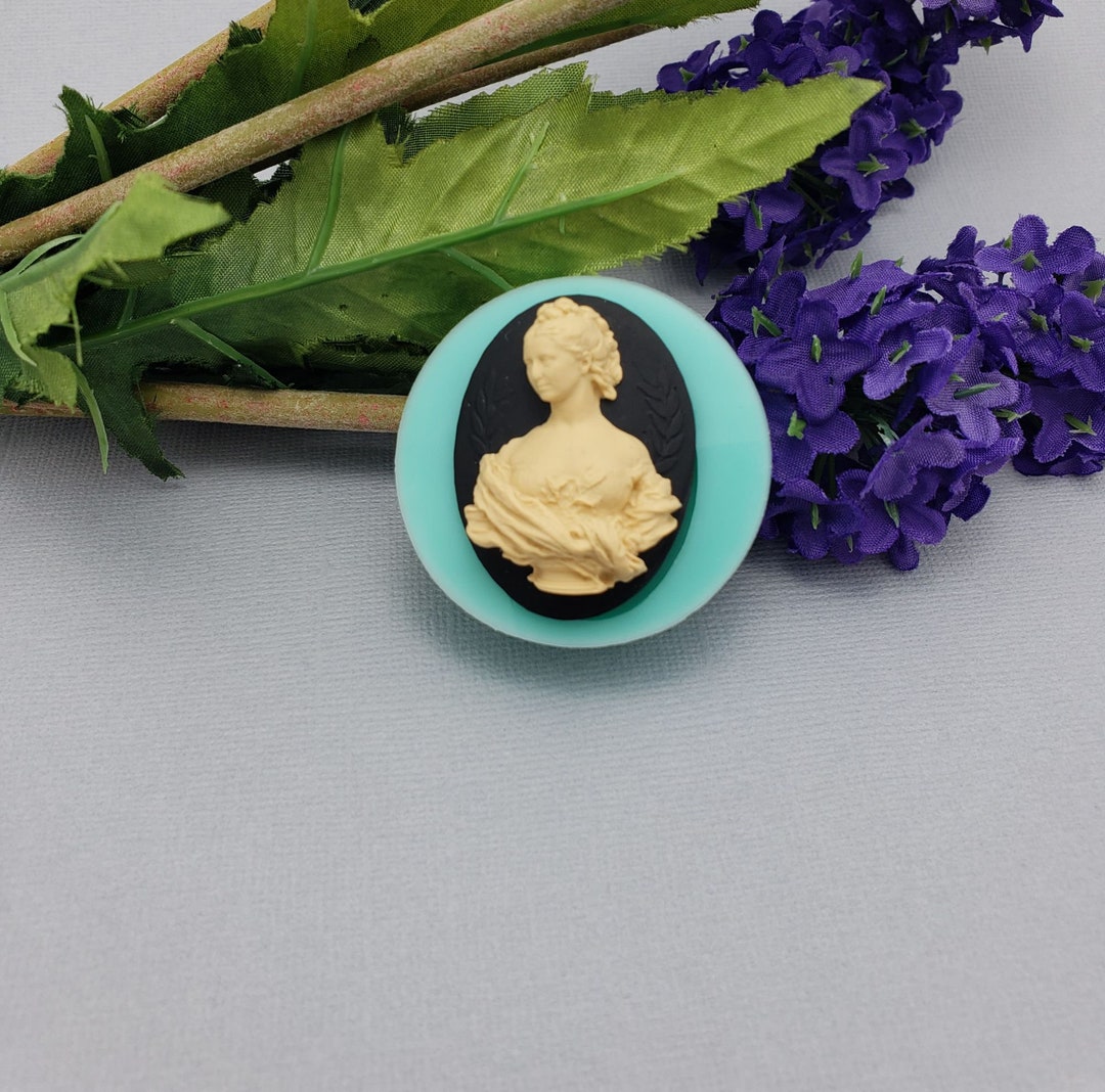Lady Bust Cameo Flexible Silicone Mould for Crafts, Jewelry, Resin ...