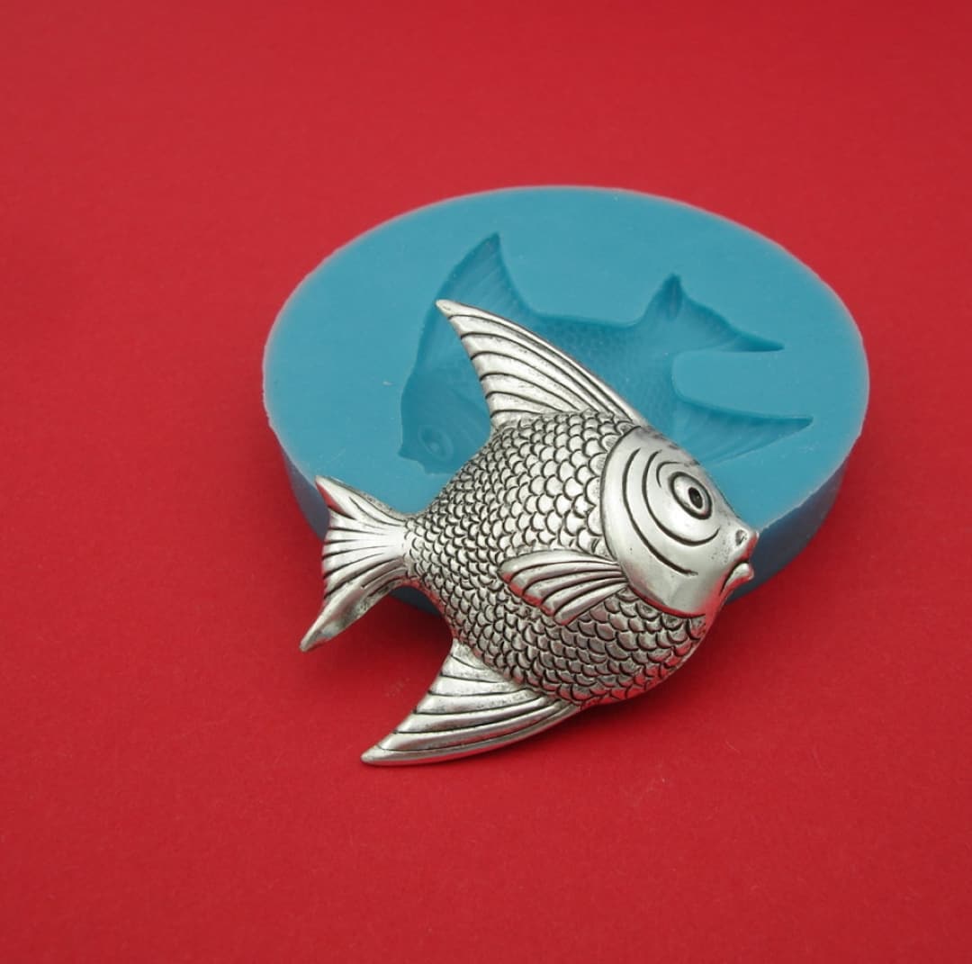 Silicone Mold Large Fish Jewelry Making Resin Polymer Clay. - Etsy