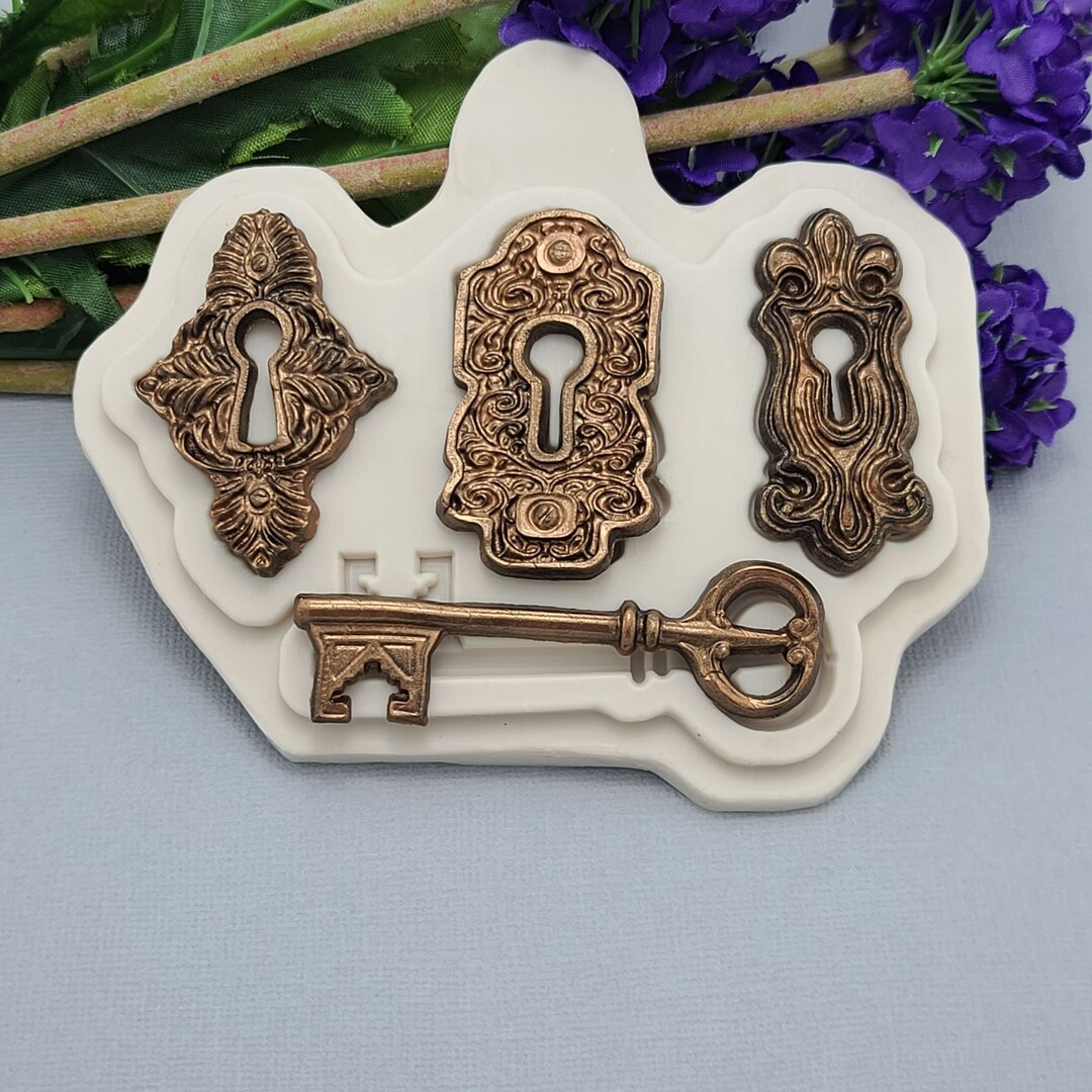 Key and Keyhole Silicon Mold Flexible Silicone Mould for Crafts ...