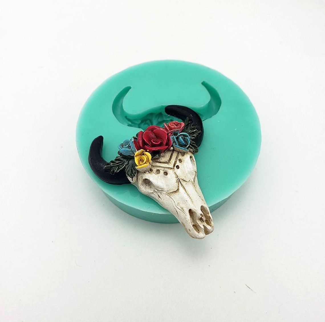 Silicon Mold Cow Skull Jewelry Making Resin Polymer Clay Candy | Etsy