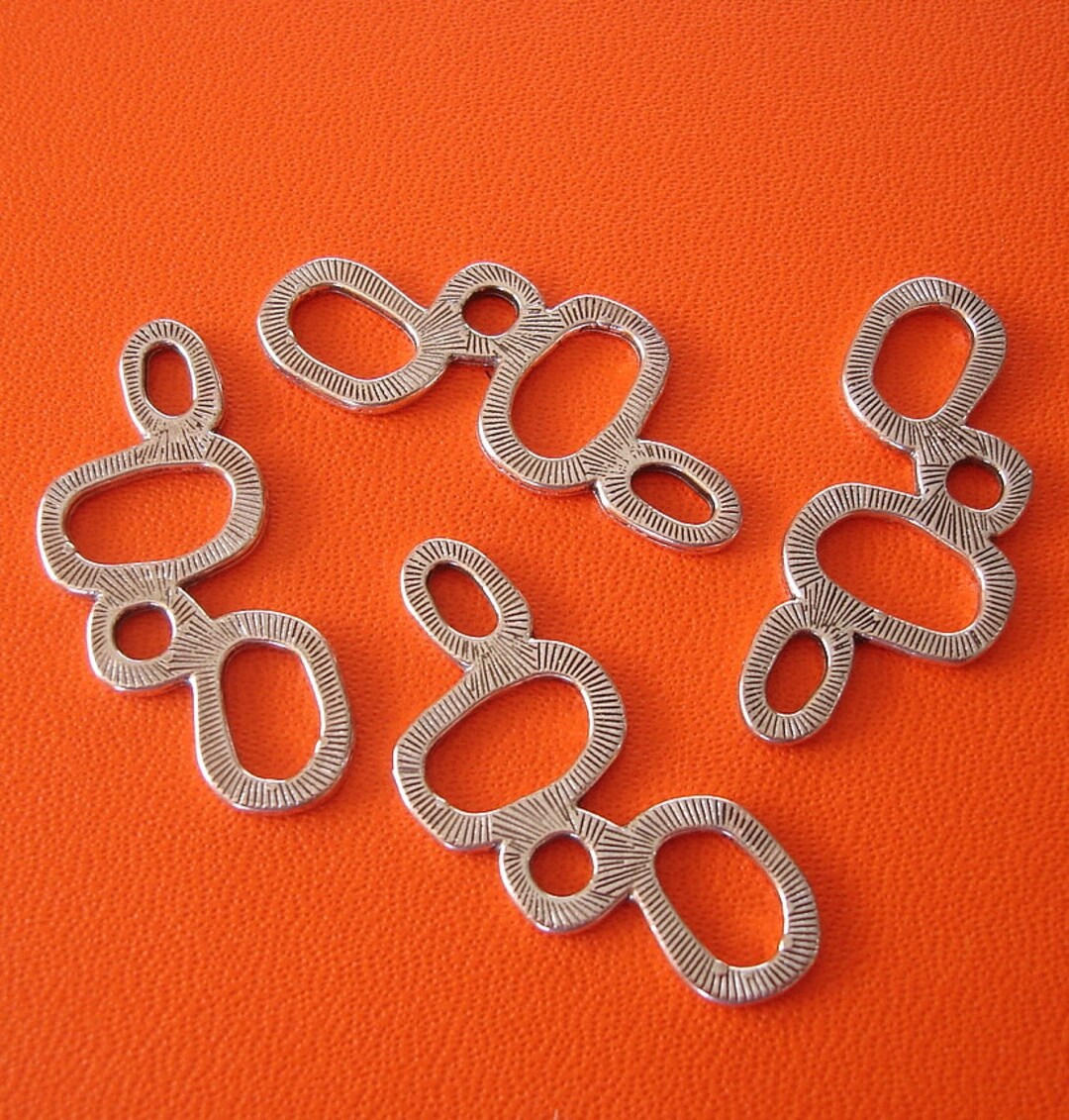 10 Pcs of Antique Silver Double Sided Bubble Pendant, Alloy Bubble ...