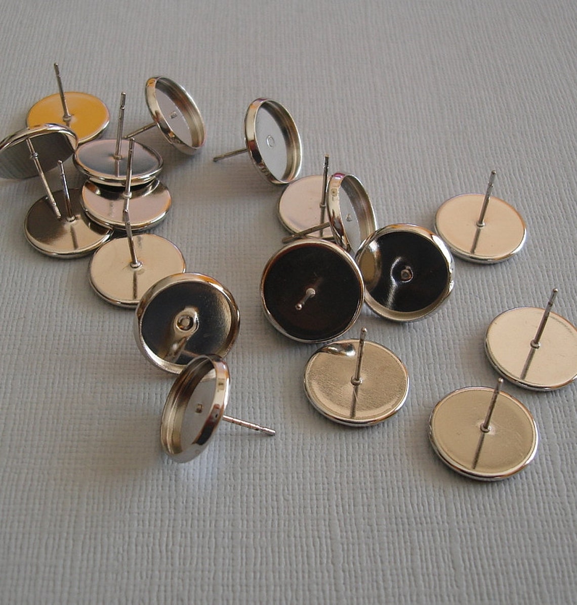 10pcs Earring Cabochon Settings 12mm Cabochon Tray Earr | Etsy