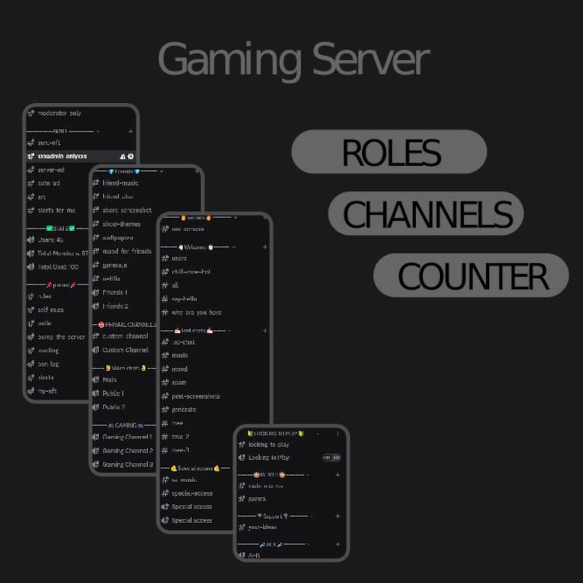Discord Gaming Server Template - Etsy