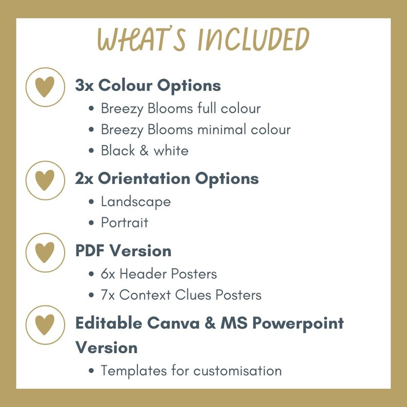 Context Clues Posters Breezy Blooms Vocabulary in Context - Etsy