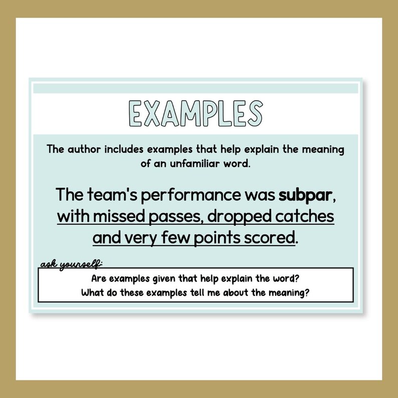 Context Clues Posters Breezy Blooms Vocabulary in Context - Etsy