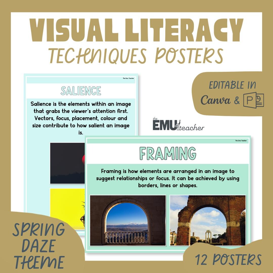 Visual Literacy Technique Posters: Classroom Decor (digital Download ...