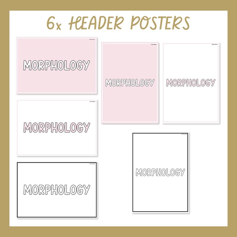 Morphology Neutral Posters Morphemes Bases Affixes Prefixes Suffixes ...