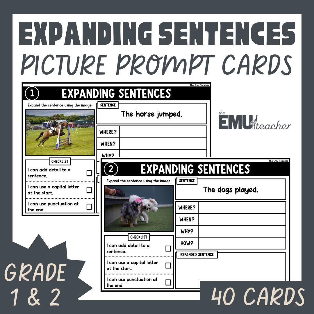 Expanding Sentences Writing Picture Prompts Improve Sentence Structure ...