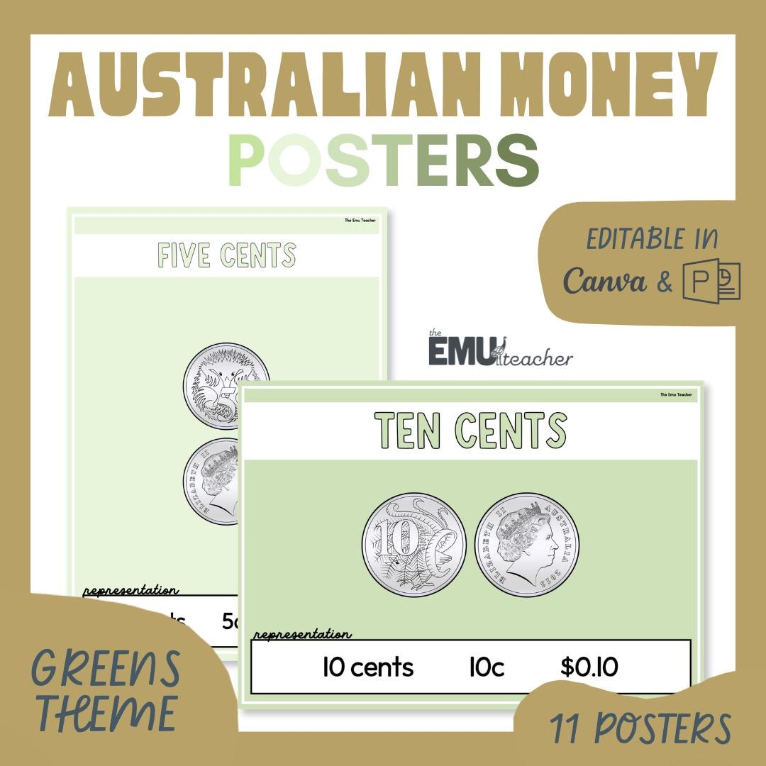 Australian Money Posters Coin Note Identification & Representation ...