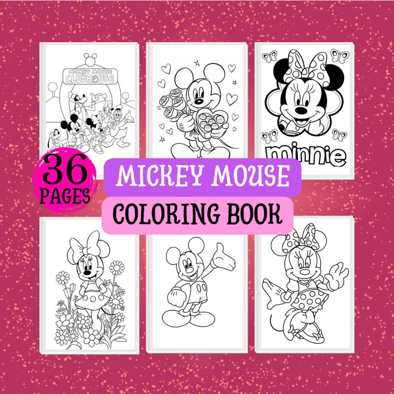 Mickey Png Coloring Book - Etsy