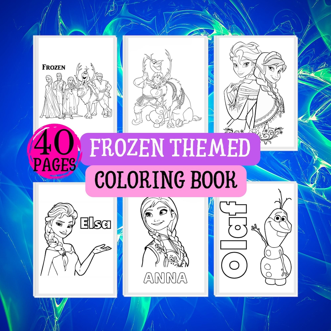 Frozen Coloring Book – 40 Pages | Digital Download PDF | for Kids ...