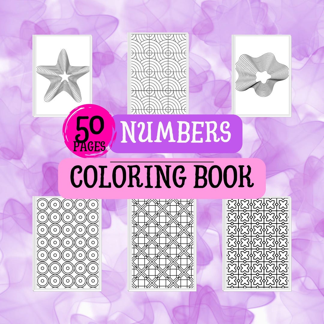 Geometric Zentangle Coloring Book | 50 Page Stress Relief (digital ...