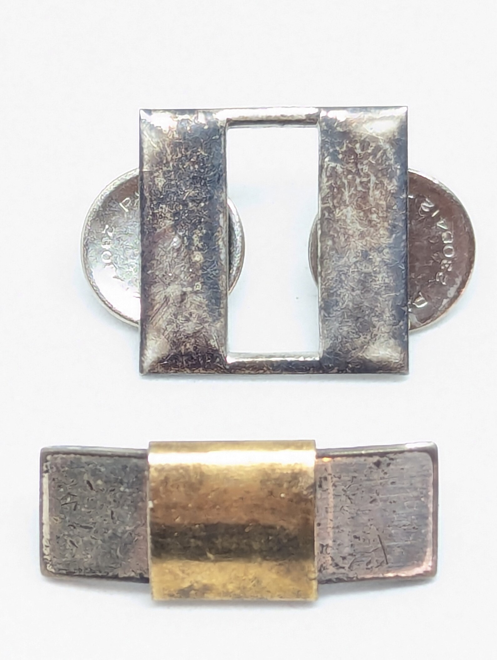 6 Sterling Silver Collar Rank Bar Pins | Military | 25 Grams | Lapel ...