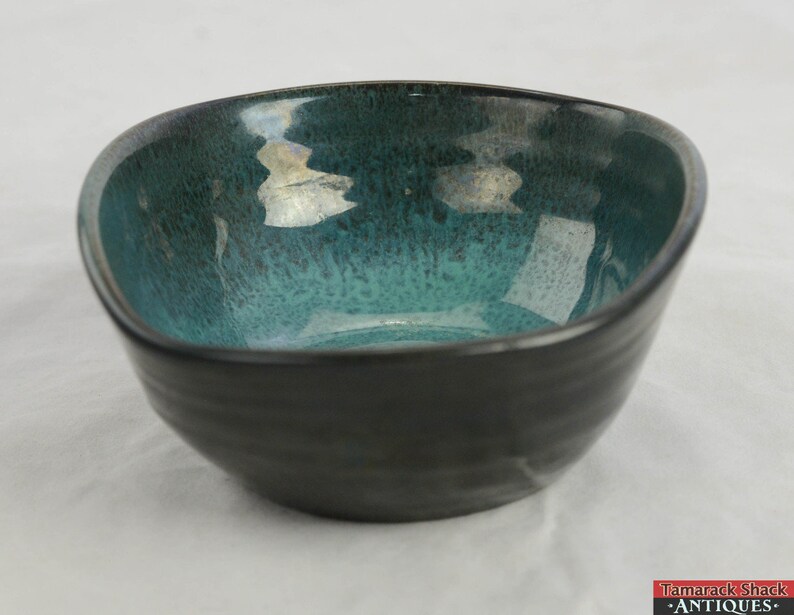 Studio Art Pottery Blue Speckled Inside Dark Blue Outside - Etsy