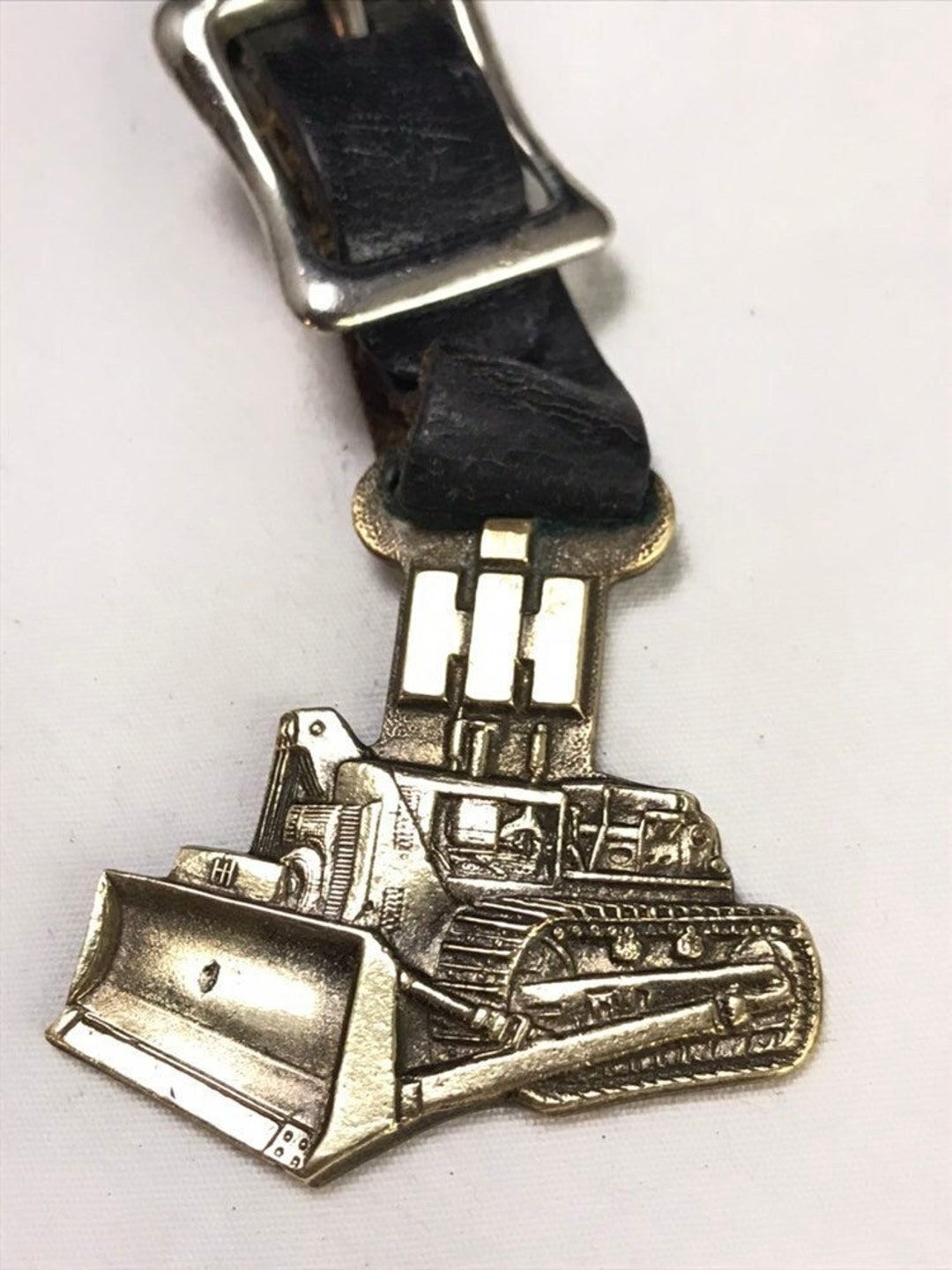 Vintage Mid Century I. H. International Harvester Bulldozer Brass Watch ...