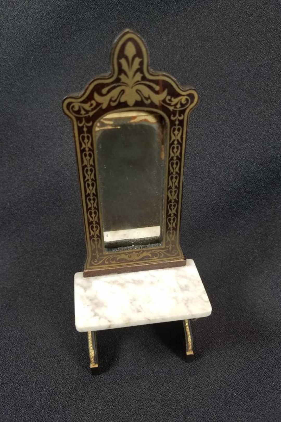 Antique German Boule Walterhausen Biedermeier Furniture Dollhouse Gold ...