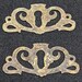 Set of 2 Antique Skeleton Key Hole Covers for Cabinet or Dresser ...