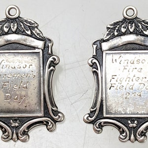 3 Victorian Sterling 2nd Place Charm Fobs Firefighter - Etsy