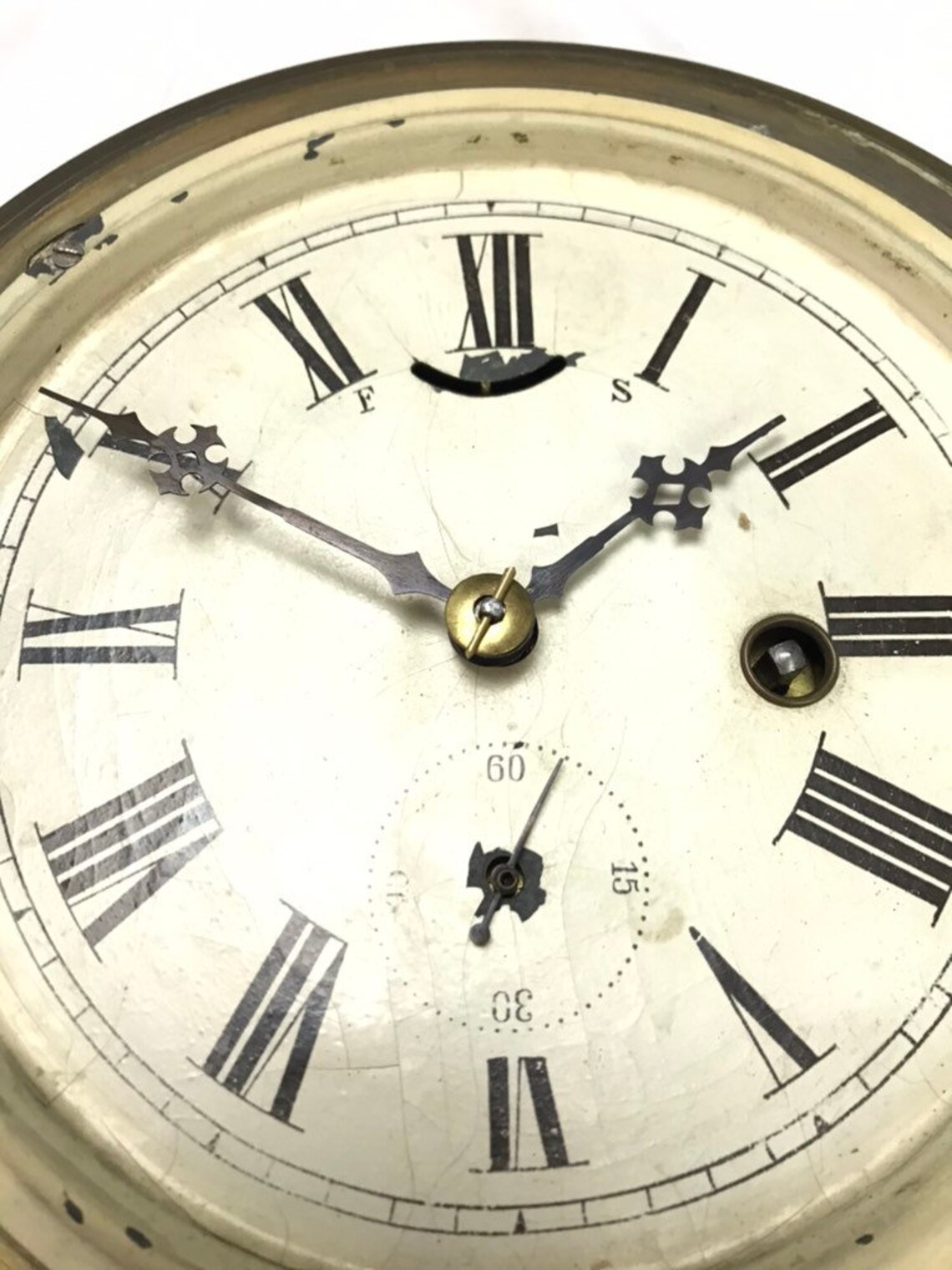 Antique Welch Bismarck Lever Marine Clock Brass Cased Paper - Etsy