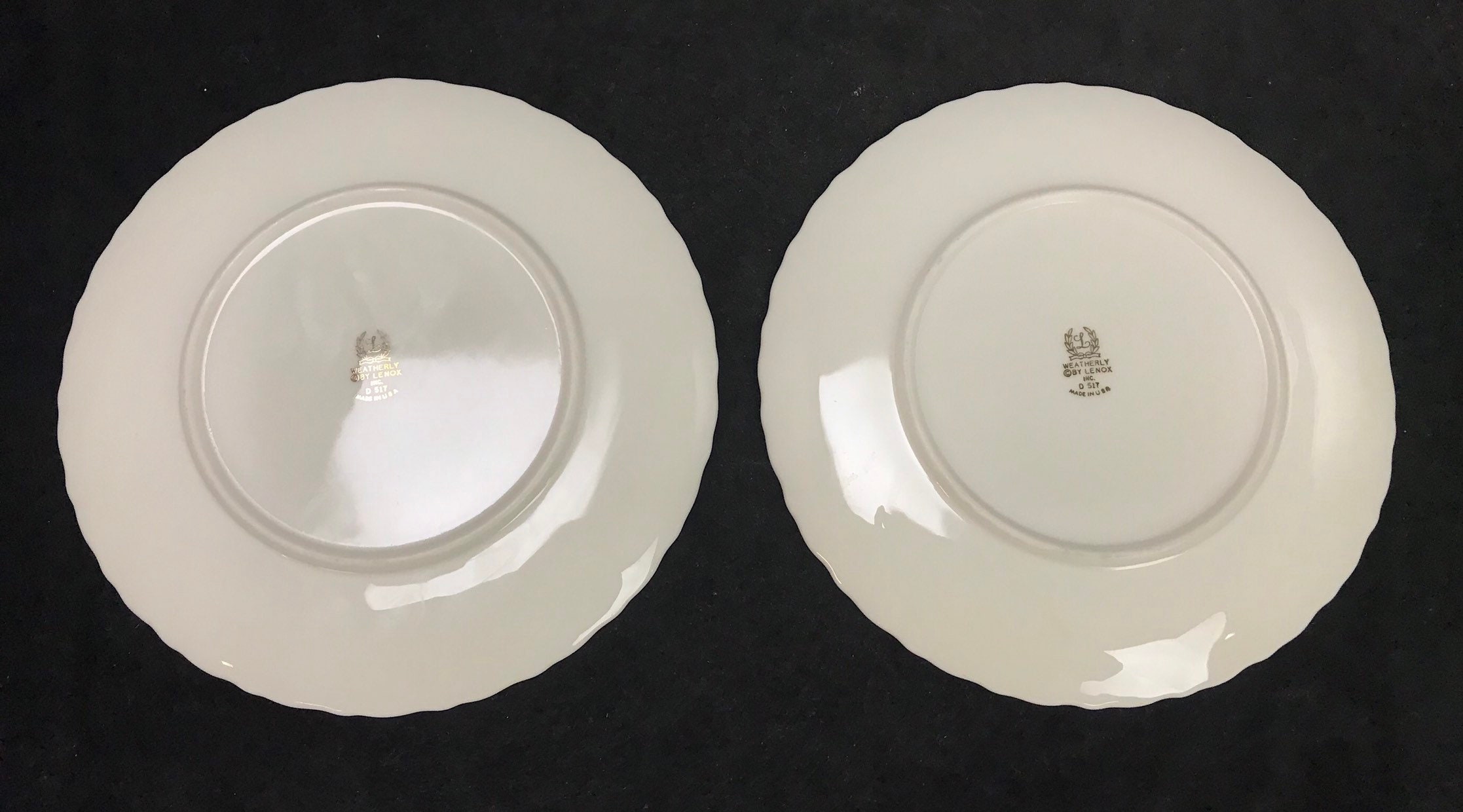 Beautiful Lenox 2 Salad Plates Weatherly Platinum Rim Leaf | Etsy