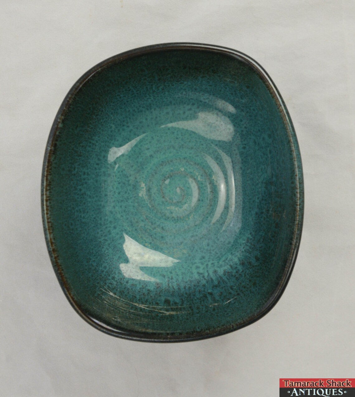 Studio Art Pottery Blue Speckled Inside Dark Blue Outside - Etsy