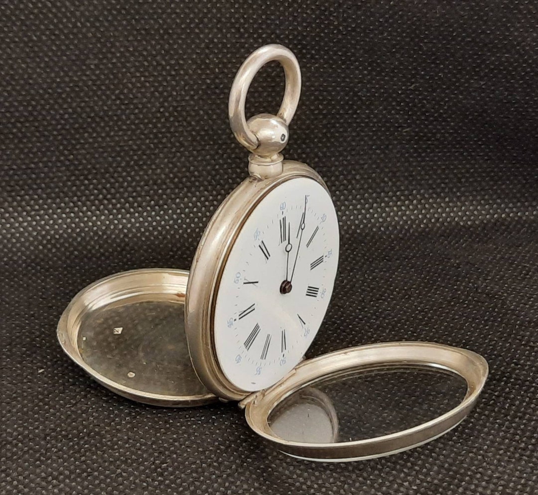 19thc Swiss Cylinder KW/KS Pocket Watch | Runs Slow | Silver Case ...