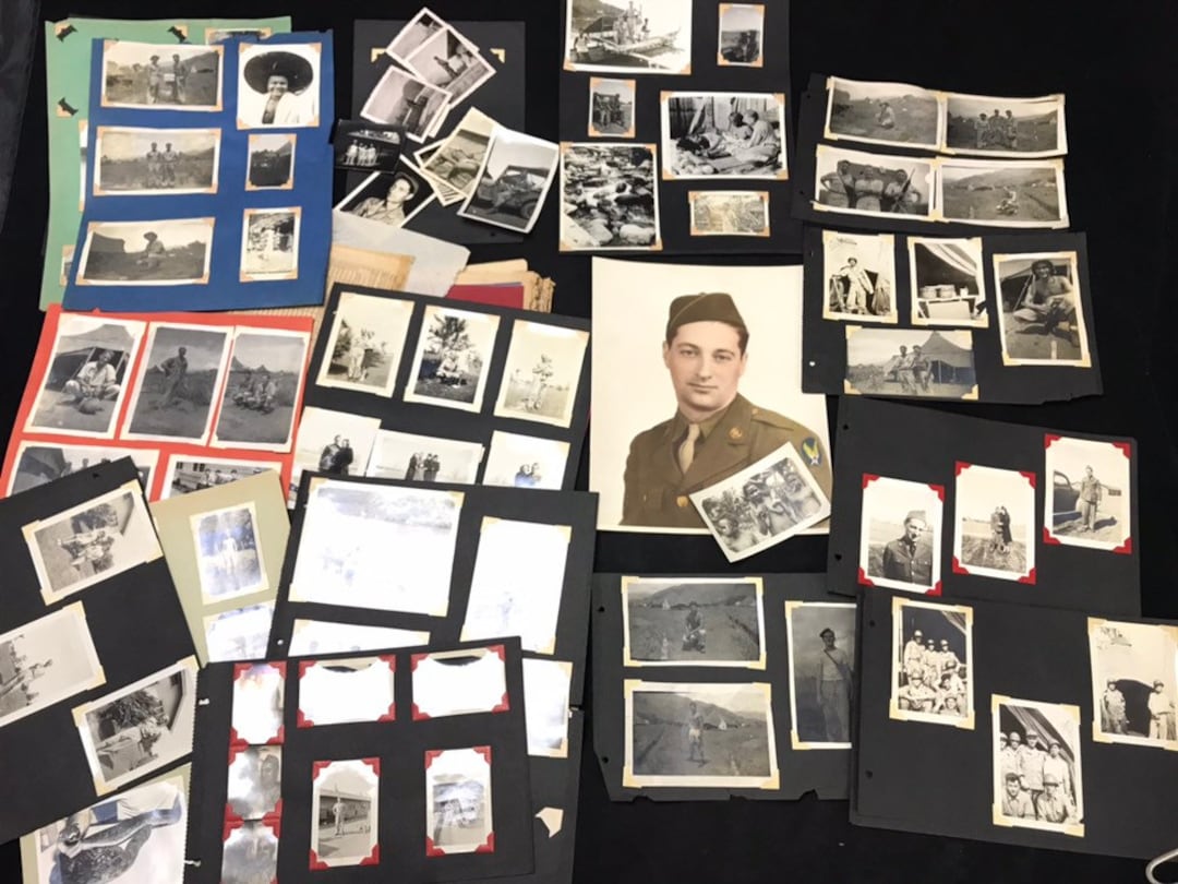 Lot of WWII AAF Pilot Personal Items Photos Newspapers 312th Bomb Group ...