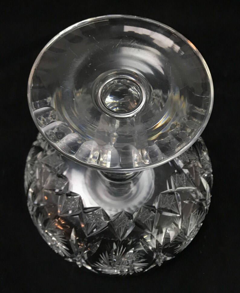 Vintage Lead Crystal Compote Hand Cut Hobstar Russian Star - Etsy