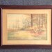 Howard P. Smiley Original Watercolor Vintage Split Rail Fence Woods ...