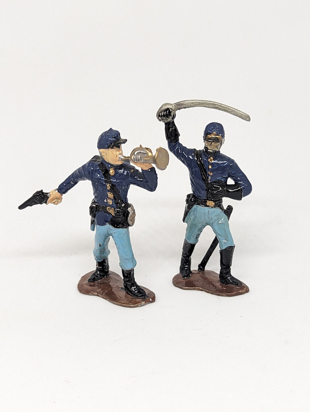 Set of 2 Toy Lead Civil War Soldiers | Barclay Grey Iron Britain ...