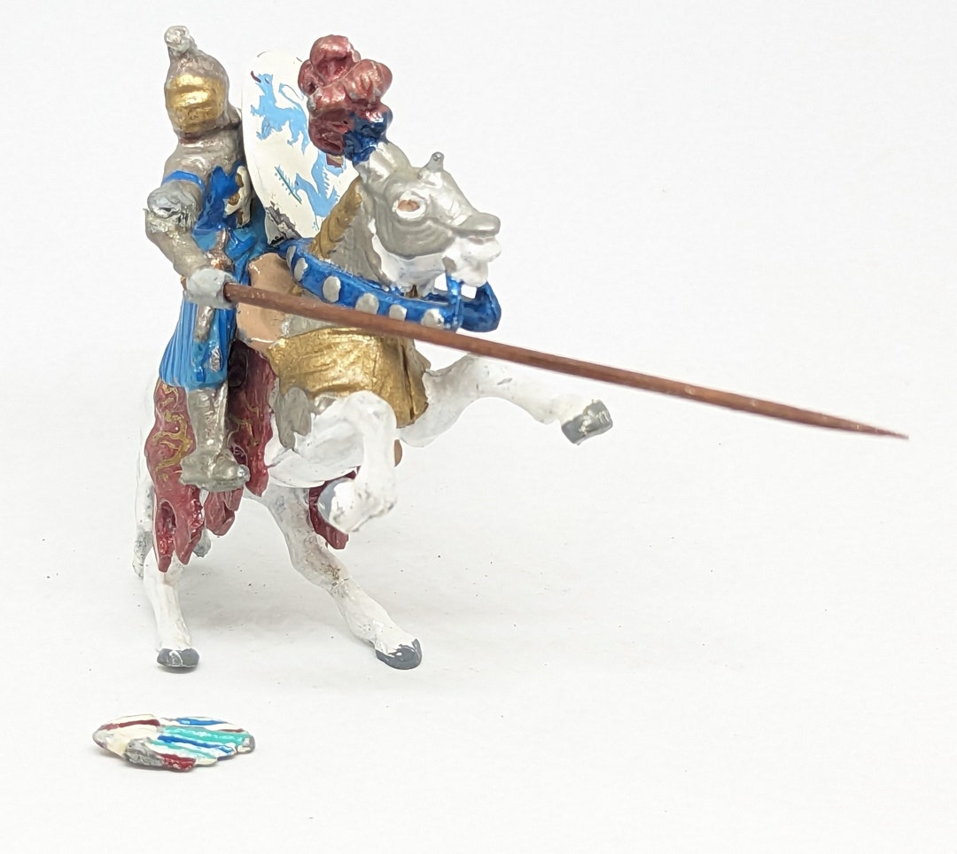 Medieval Jousting Knight on Horse | Barclay Grey Iron Spraitbach ...