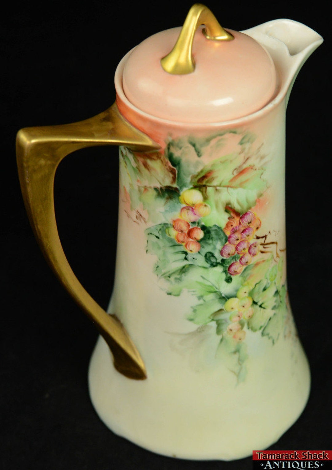 ZS & Co Bavaria Zeh Scherzer Handpainted Grapes Gilded Signed Chocolate ...
