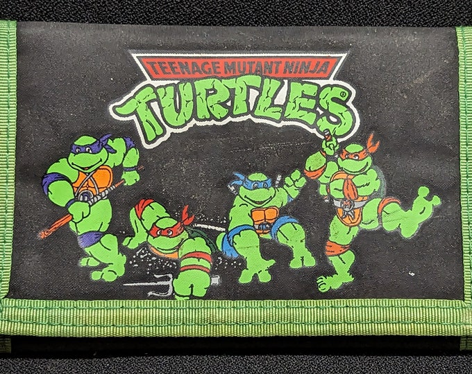 TMNT Vinyl Trifold Wallet | Velcro Closure | Vintage | Teenage Mutant ...