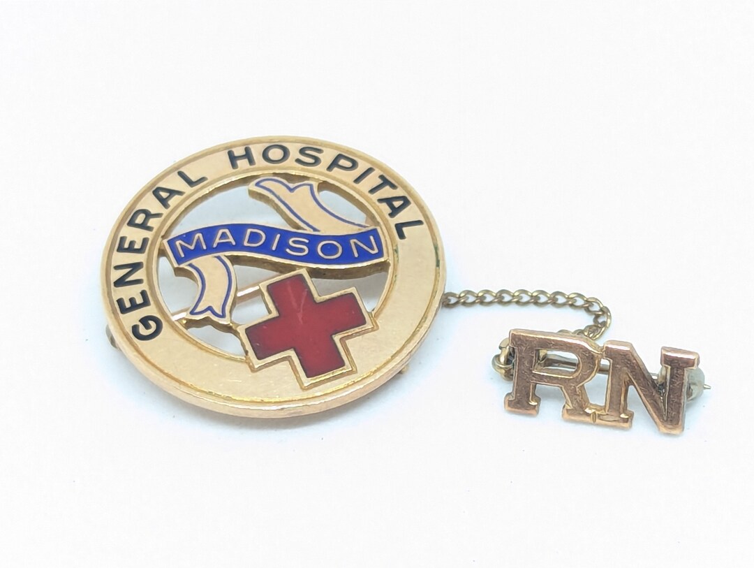 General Hospital Madison Pin With RN Chain | Litahni | 10K Gold ...