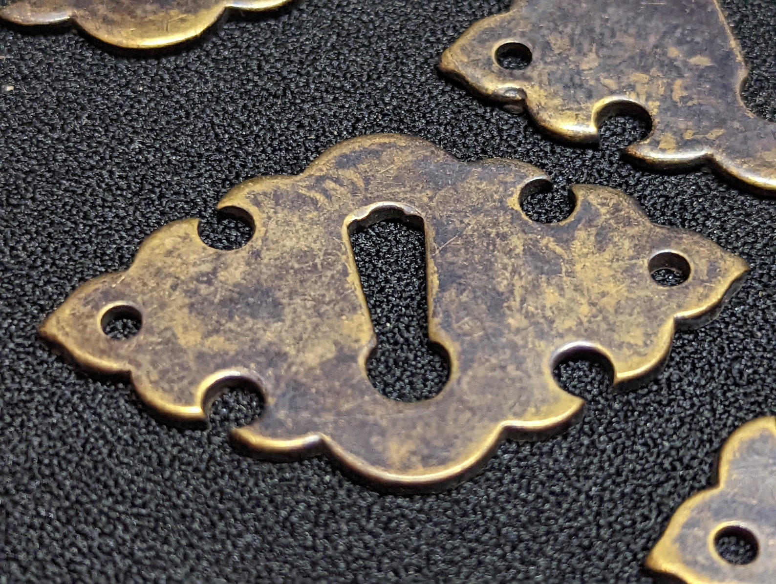 Set of 7 Antique Skeleton Key Hole Covers for Cabinet or - Etsy