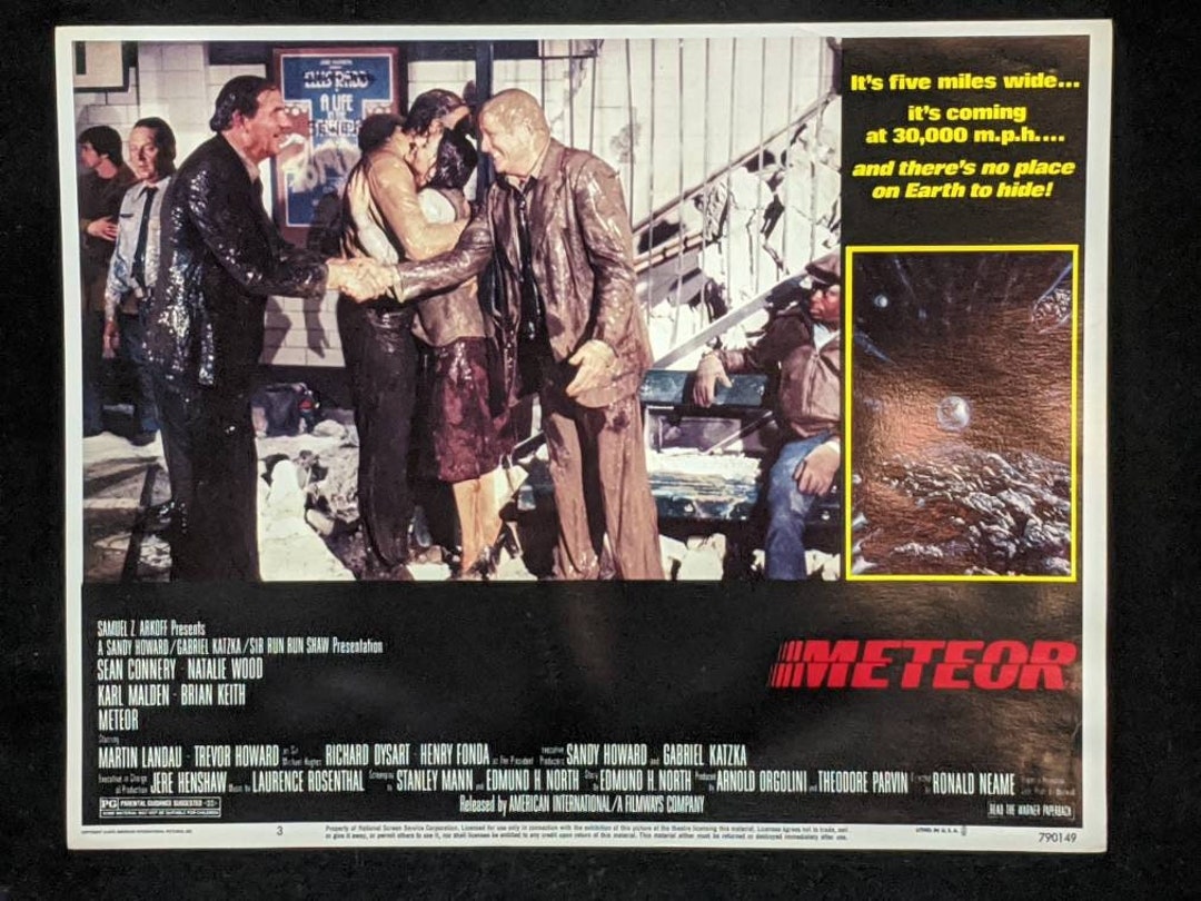 7 VTG "meteor" Movie Lobby Cards Set 1979 Featuring Natalie Wood, Brian ...