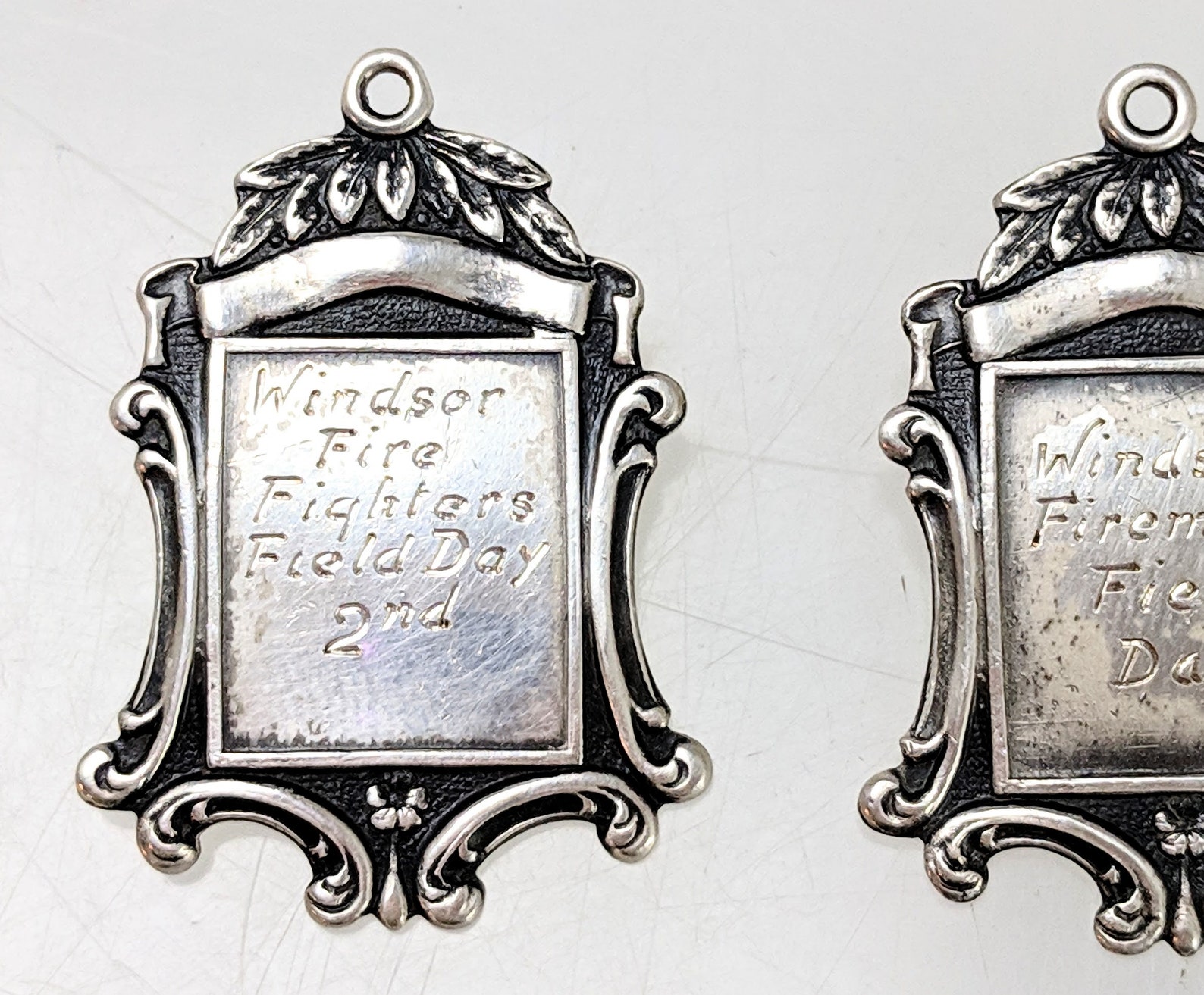 3 Victorian Sterling 2nd Place Charm Fobs Firefighter - Etsy