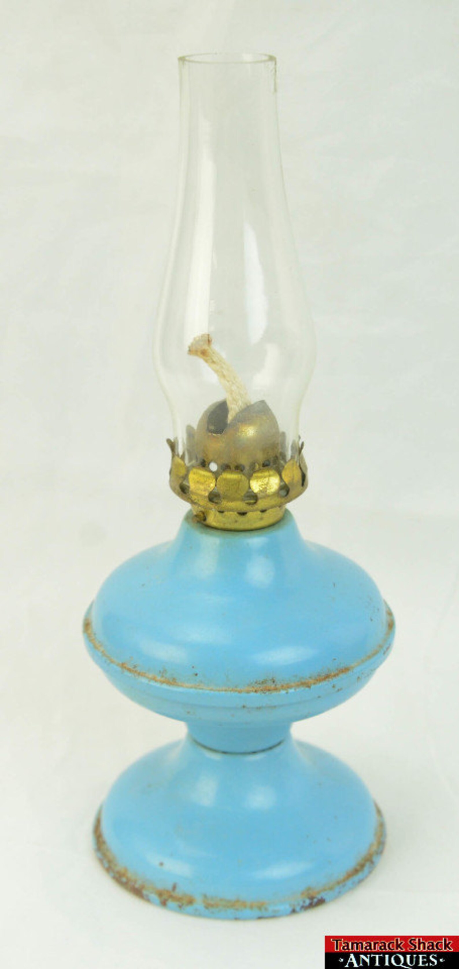 VTG Plume Atwood Co. Oil Lamp Handy Lamp Nasco Blue Mini Oil Kerosene ...