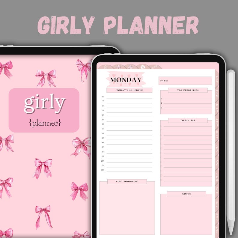 Girly Digital Planner, Goodnotes Planner, Goodnotes, Digital Planner ...