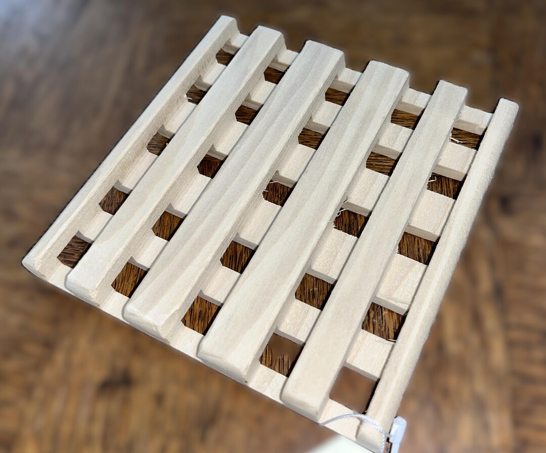 Handmade Wooden Pot Trivet – One-piece Poplar Kitchen Heat Pad | Rustic ...