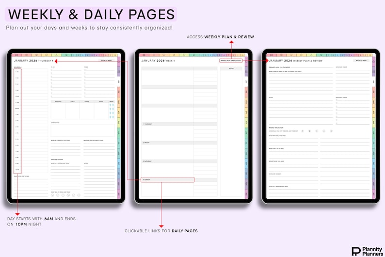 PLR MRR Digital Planner 2026-2027 Undated, Resell & Rebrand Goodnotes ...
